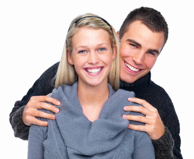 Portrait of a Friendly Young Couple Cut Out Stock Photo - Image of ...