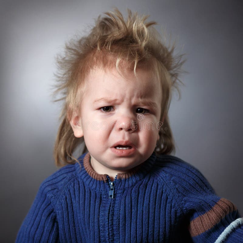 Frustrated Toddler Expression Stock Image - Image of anger, distress ...