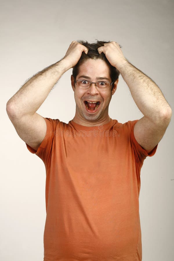 Portrait of a Frustrated Man Stock Photo - Image of holding, human ...