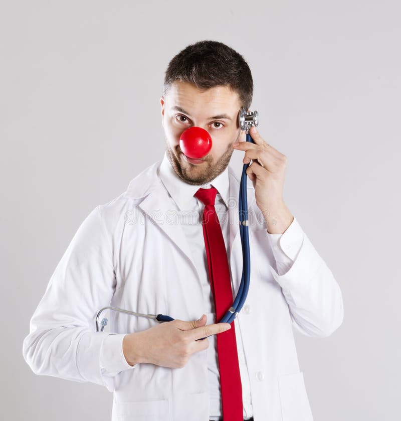 Funny clown doctor stock photo. Image of medical, hospital - 22374030