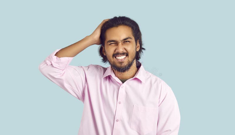 Portrait of Funny Man Who Forgot Something or Made Mistake and ... Portrait of Funny Man Who Forgot Something or Made Mistake and ...