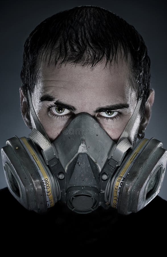 Portrait in Gas Mask stock image. Image of protection - 14527031