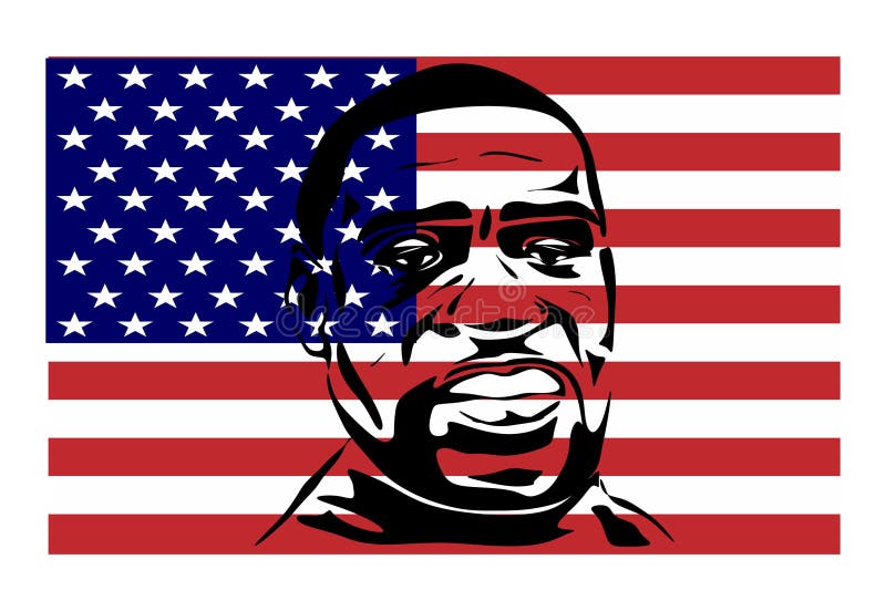 Portrait of George Floyd editorial image. Illustration of defense ...