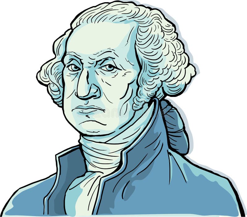 Portrait of George Washington Stock Illustration - Illustration of ...