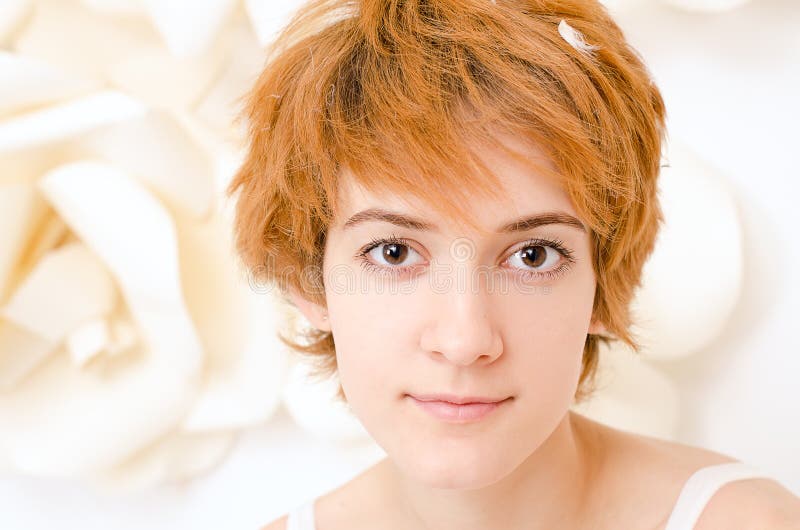 Portrait Girl in Bright Colors Stock Photo - Image of woman, human ...