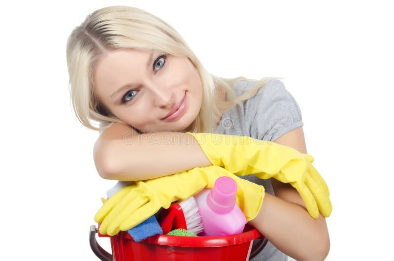 Portrait of the Girl - Concept Cleaning Stock Photo - Image of ...
