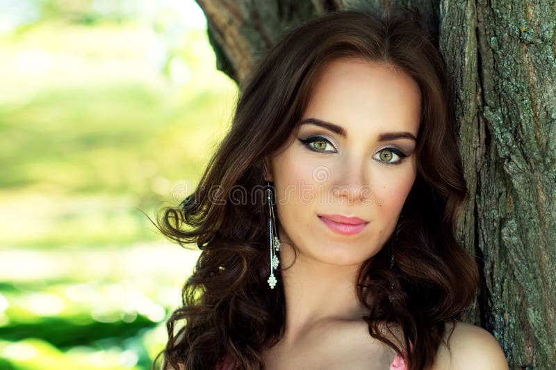 Portrait of a Girl on Nature Stock Photo - Image of girl, freedom: 69105068