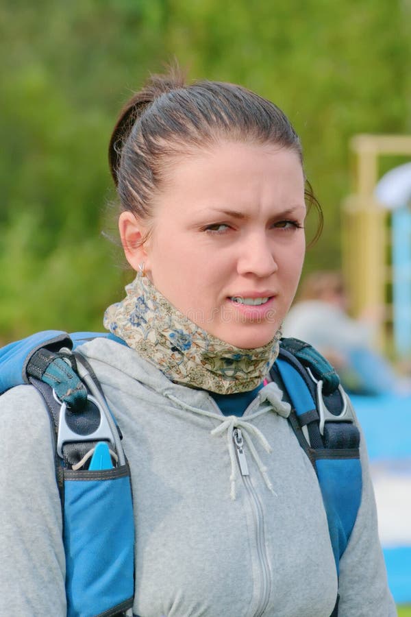 Portrait of the Girl-parachutist Stock Image - Image of parachutist ...