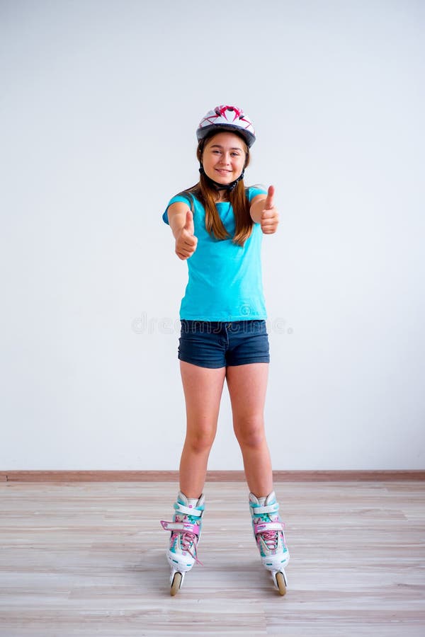 Girl on roller skates stock photo. Image of lifestyle - 107246498