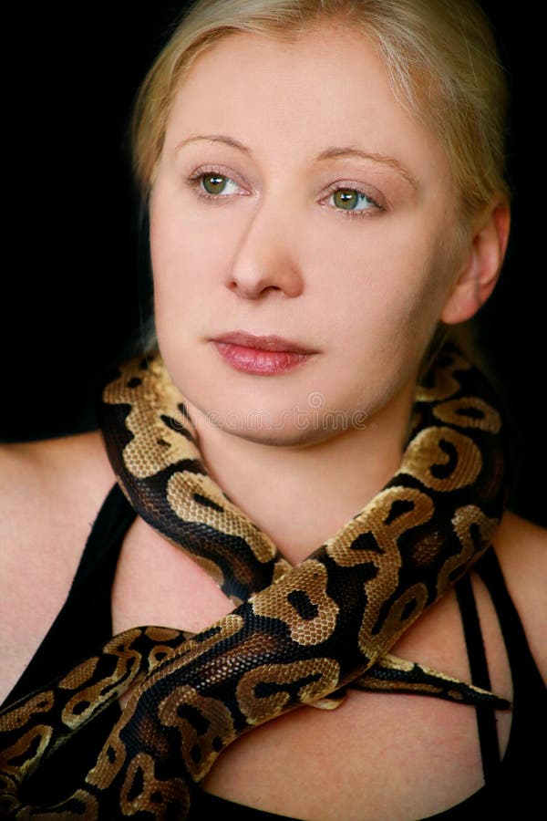 Snake woman stock photo. Image of constrictor, performer - 23941556