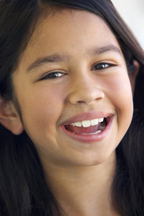 Portrait of Girl Smiling stock image. Image of adolescent - 7941669