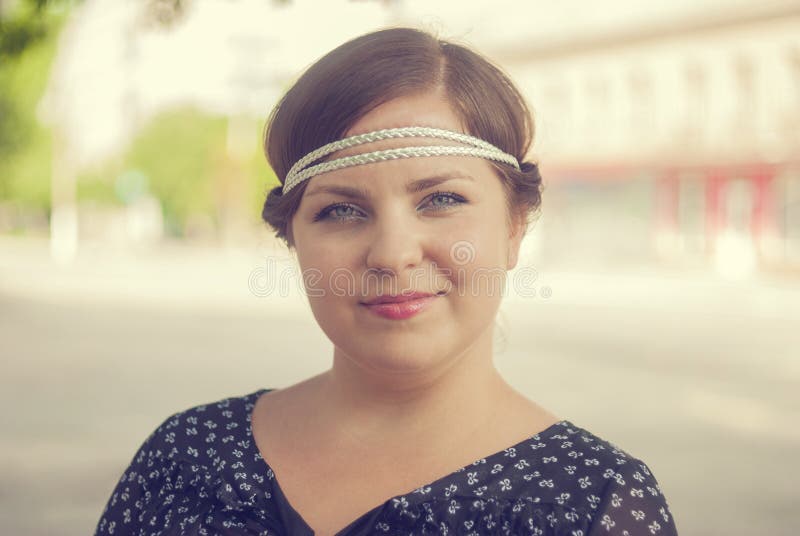 Portrait of a Girl on a Walk. Stock Photo - Image of face, fashion ...