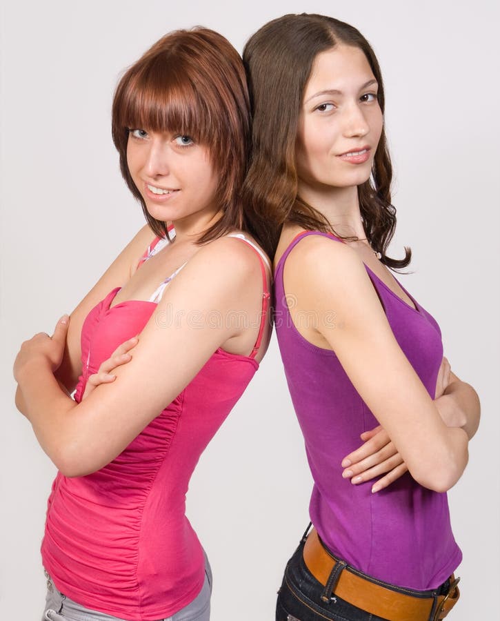 Portrait of girlfriends stock image. Image of smile, head - 22908377