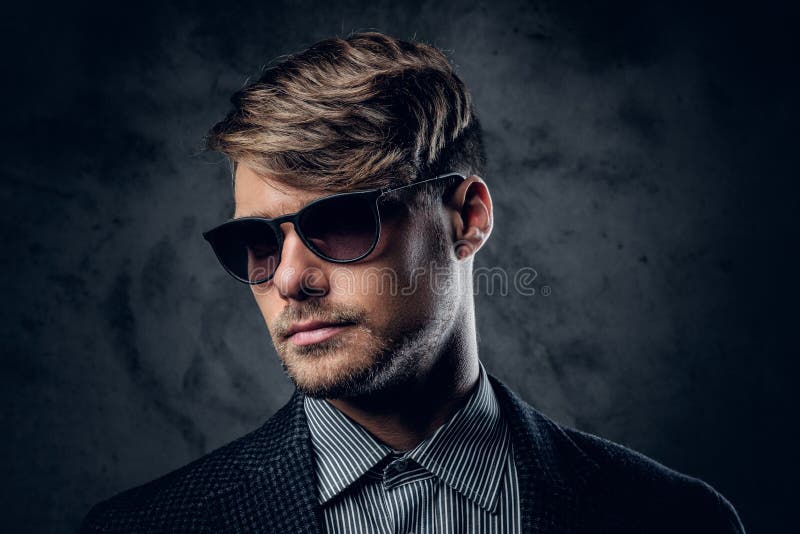Portrait of Glamour Male in Sunglasses. Stock Image - Image of portrait ...