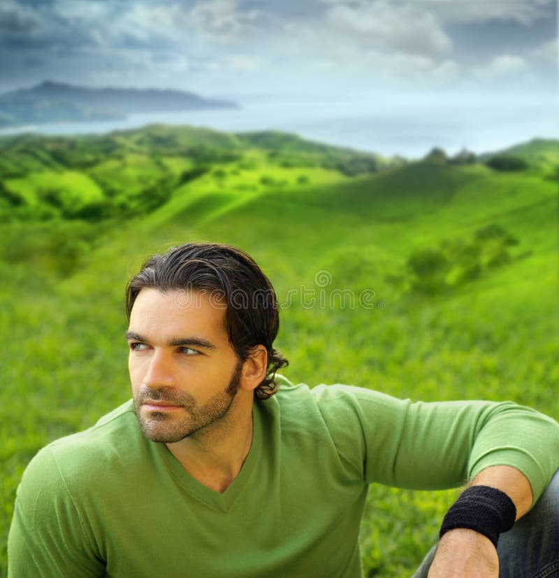 Adventure Man in Natural Jungle Gym Stock Photo - Image of forest ...