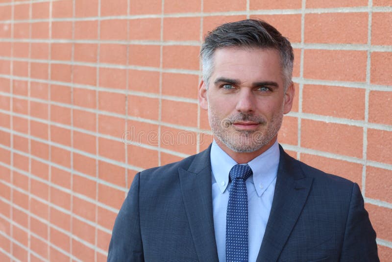 Portrait of a Good Looking Man with Copy Space Stock Image - Image of ...