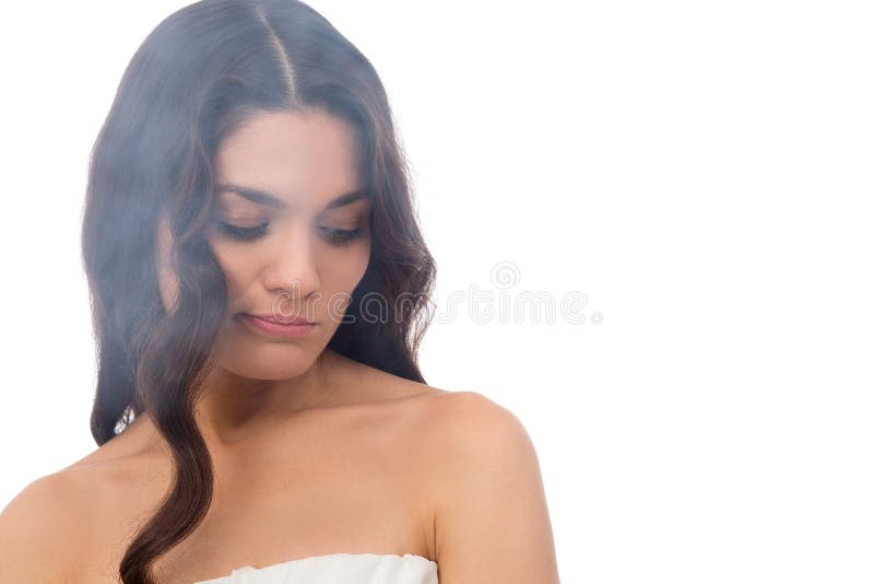 Portrait Of A Gorgeous Middle Aged Brunette Woman Stock Image Image