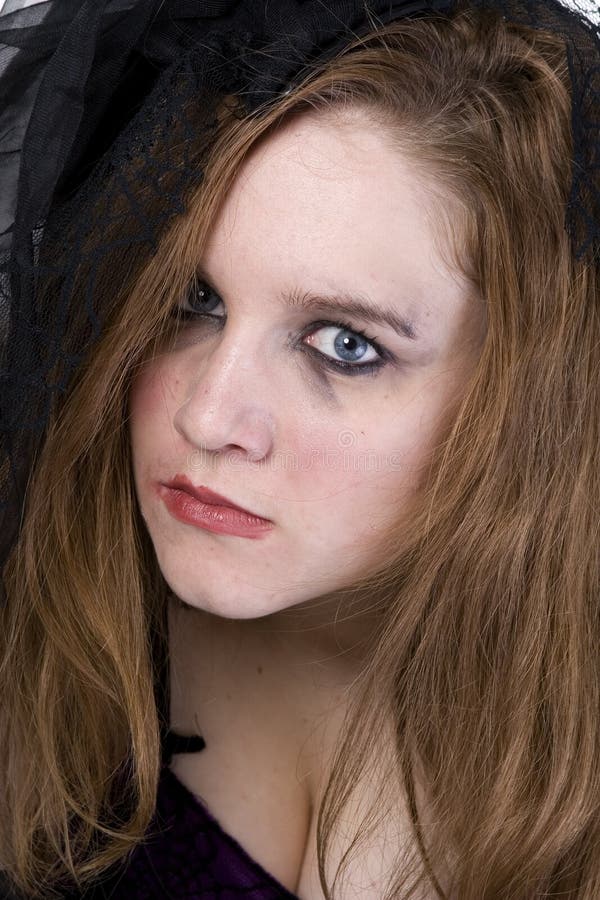 Portrait of goth woman stock image. Image of long, beautiful - 5857389