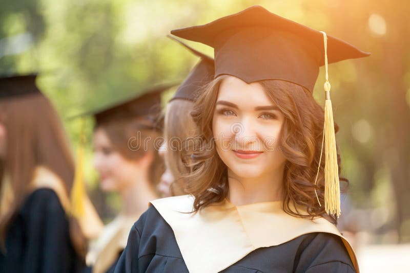 Portrait of Graduated Student Stock Image - Image of certificate ...