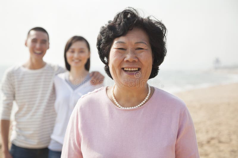 Female Friends Enjoying Vacation at Beach Stock Image - Image of beach ...