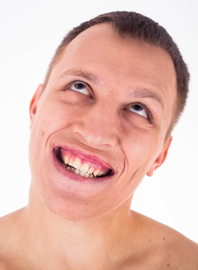 Portrait of Grimacing Young Man Stock Photo - Image of childishness ...