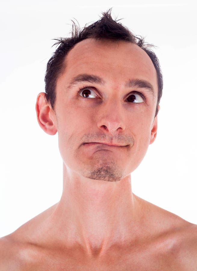 Portrait of Grimacing Young Man Stock Image - Image of clowning, male ...