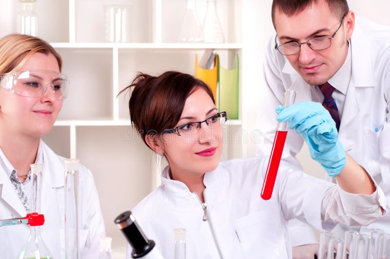 Portrait of chemists stock image. Image of science, experiment - 24775673