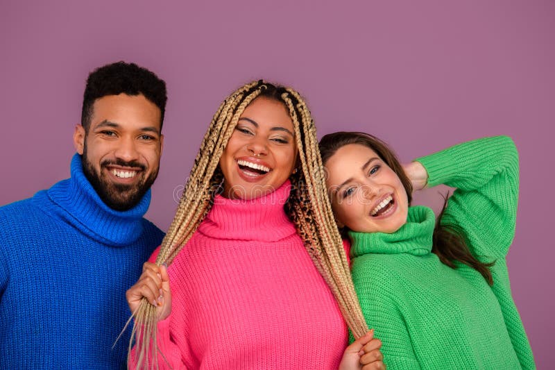 Portrait of Group of Multiethnic Friends, Concept of Diversity and ...