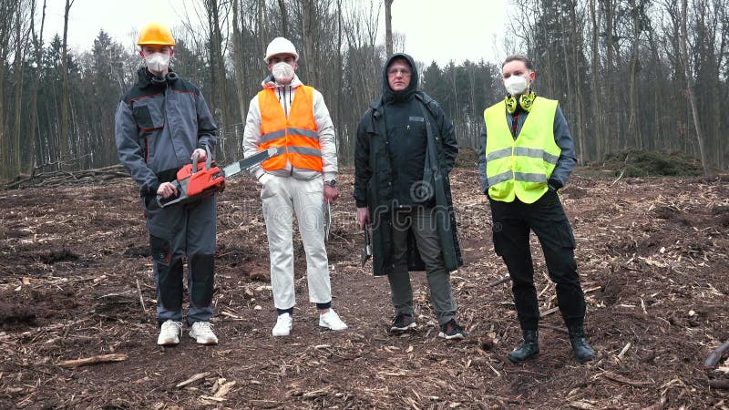 Group of Workers are Plowing the Field Using the Tractor. Agriculture ...