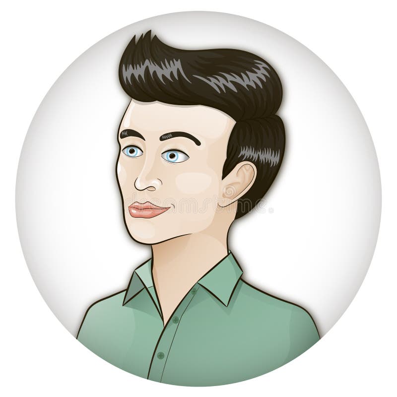 Portrait of a guy stock vector. Illustration of eyed - 98258580