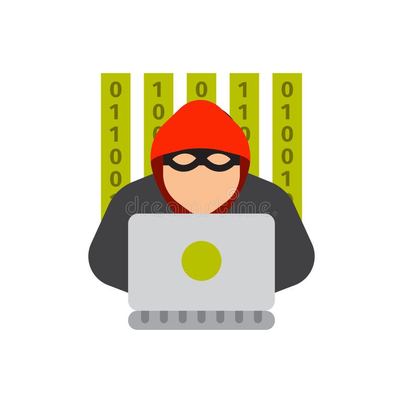 Portrait of Hacker with Mask Password Security Crime Computer Virus ...