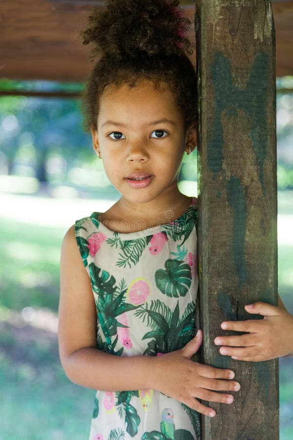 Portrait of Half-caste Children in Park Stock Image - Image of white ...