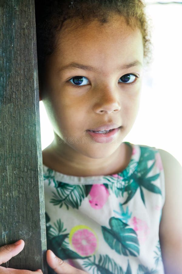 Portrait of Half-caste Children in Park Stock Image - Image of young ...