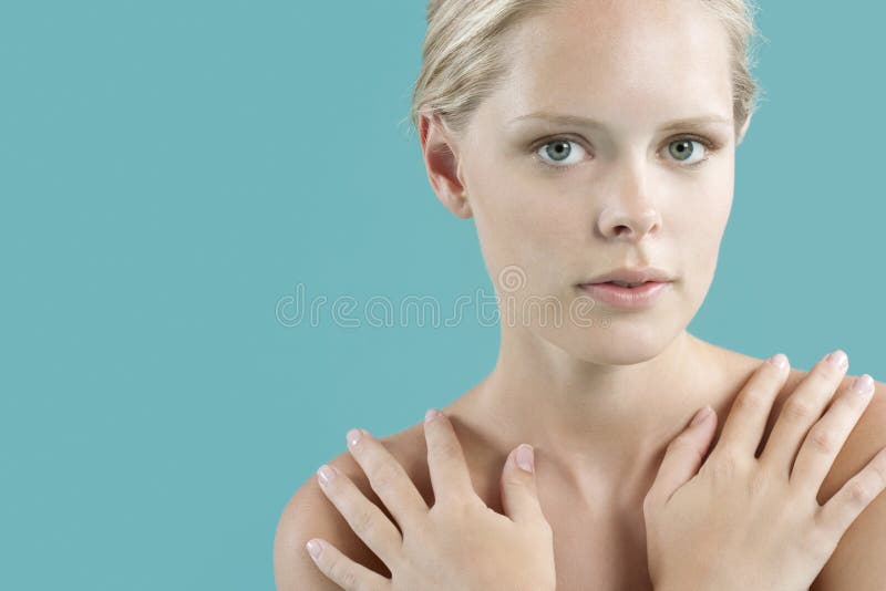 Portrait with Hands stock image. Image of fresh, healthy - 25326281