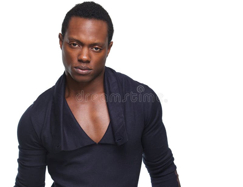 Handsome African American Man Looking at Camera Stock Image - Image of ...