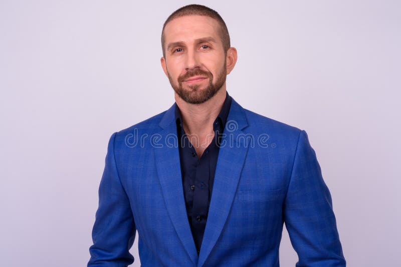 Portrait of Handsome Bald Bearded Businessman in Suit Stock Photo ... Portrait of Handsome Bald Bearded Businessman in Suit Stock Photo ...
