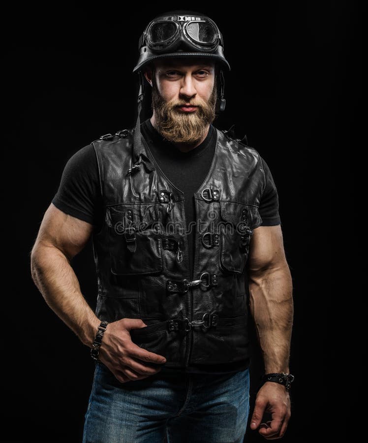 622 Serious Bearded Biker Stock Photos - Free & Royalty-Free Stock ...