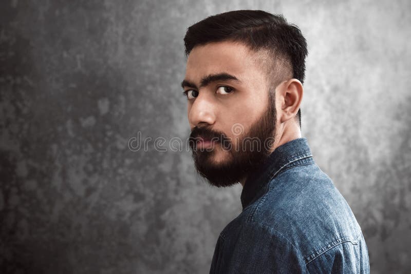 Portrait of Handsome Bearded Man Stock Photo - Image of attractive ...
