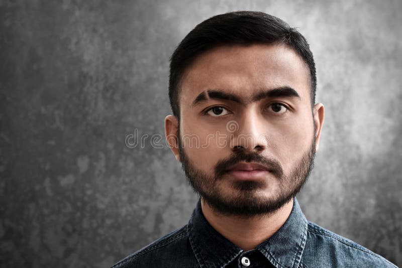 Portrait of Handsome Bearded Man Stock Image - Image of expression ...