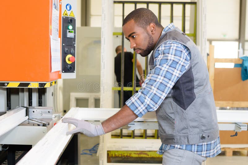 Portrait Handsome Black Engineer Stock Photo - Image of hard, engineer ...