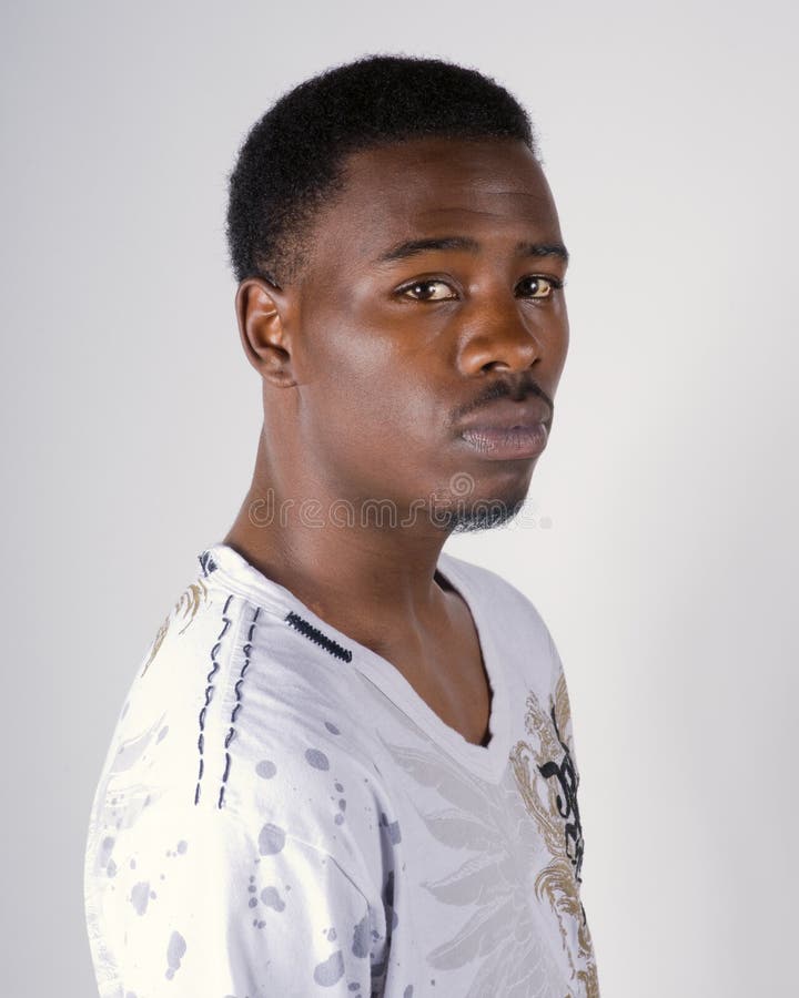 Portrait of Handsome Black Man Stock Photo - Image of attractive ...