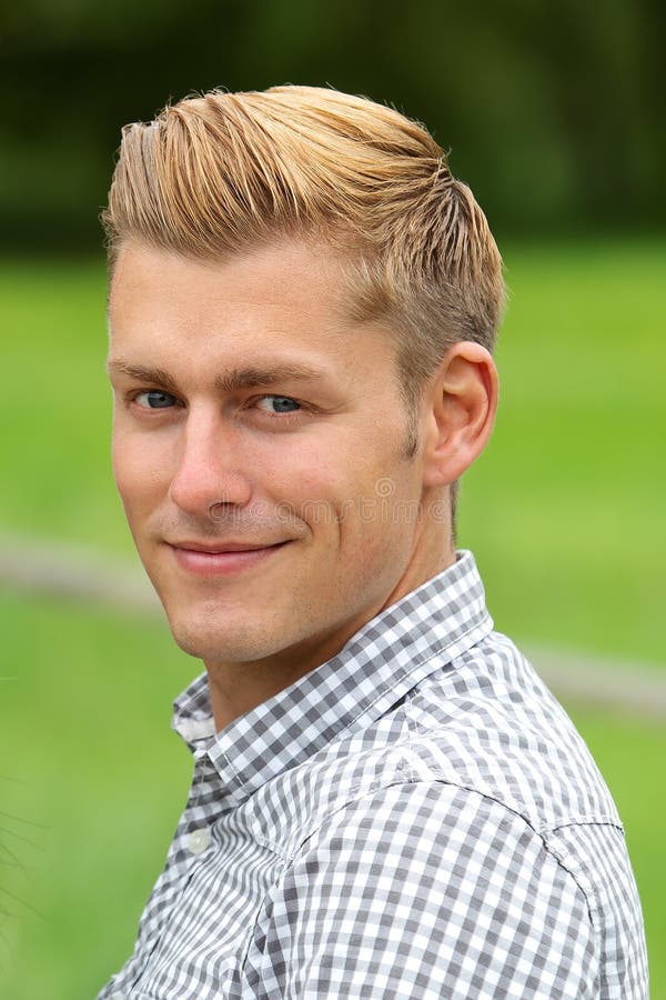 Portrait of a Handsome Blond Young Man Stock Photo - Image of real ... Portrait of a Handsome Blond Young Man Stock Photo - Image of real ...