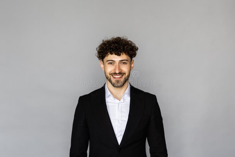 Portrait Handsome Business Man Holding Hands with Confident Face. White ... Portrait Handsome Business Man Holding Hands with Confident Face. White ...
