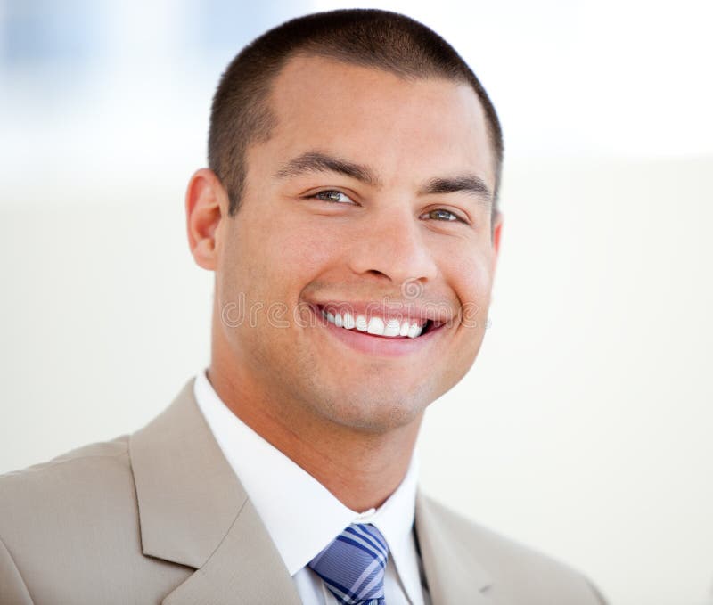 Portrait of a Handsome Businessman Stock Image - Image of collar, jolly ...
