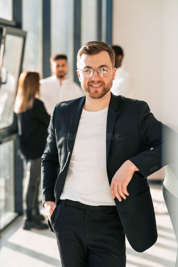 Portrait of Handsome Company Manager. Stock Photo - Image of suit ...