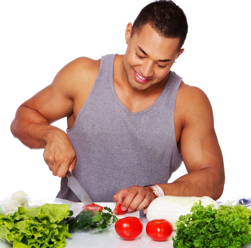 Portrait of Muscle Man Posing in Studio Stock Image - Image of ...