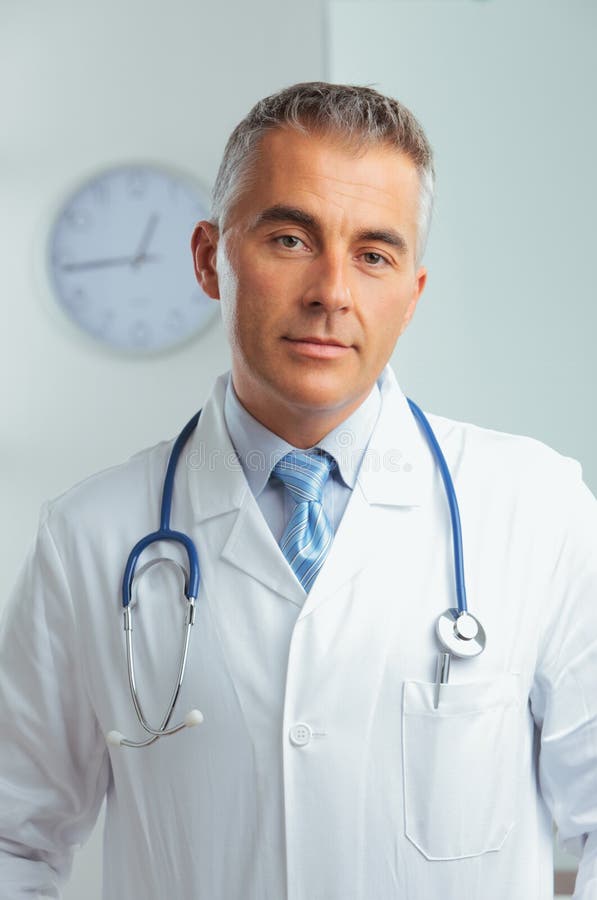 Portrait of a Handsome Doctor Stock Photo - Image of middle, coat: 34620204