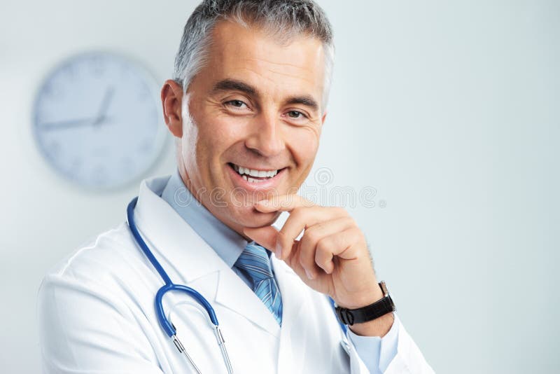 Portrait of a Handsome Doctor Stock Image - Image of portrait ...