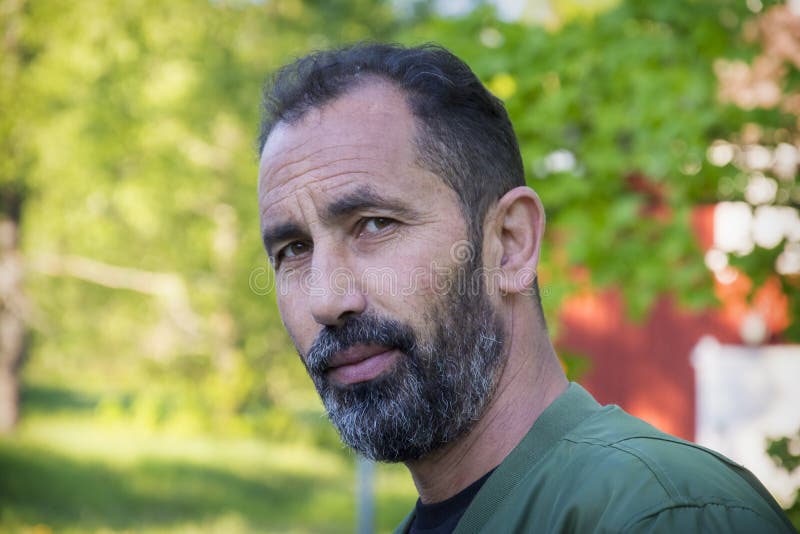 Portrait of a Handsome Elderly Man in Spring Outdoors Stock Image ...