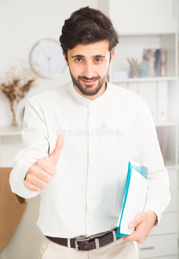 Portrait of Handsome Elegant Office Worker Stock Photo - Image of ...